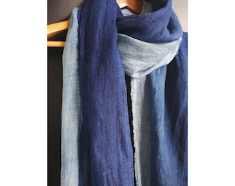 Indigo Blue Scarf | Etsy