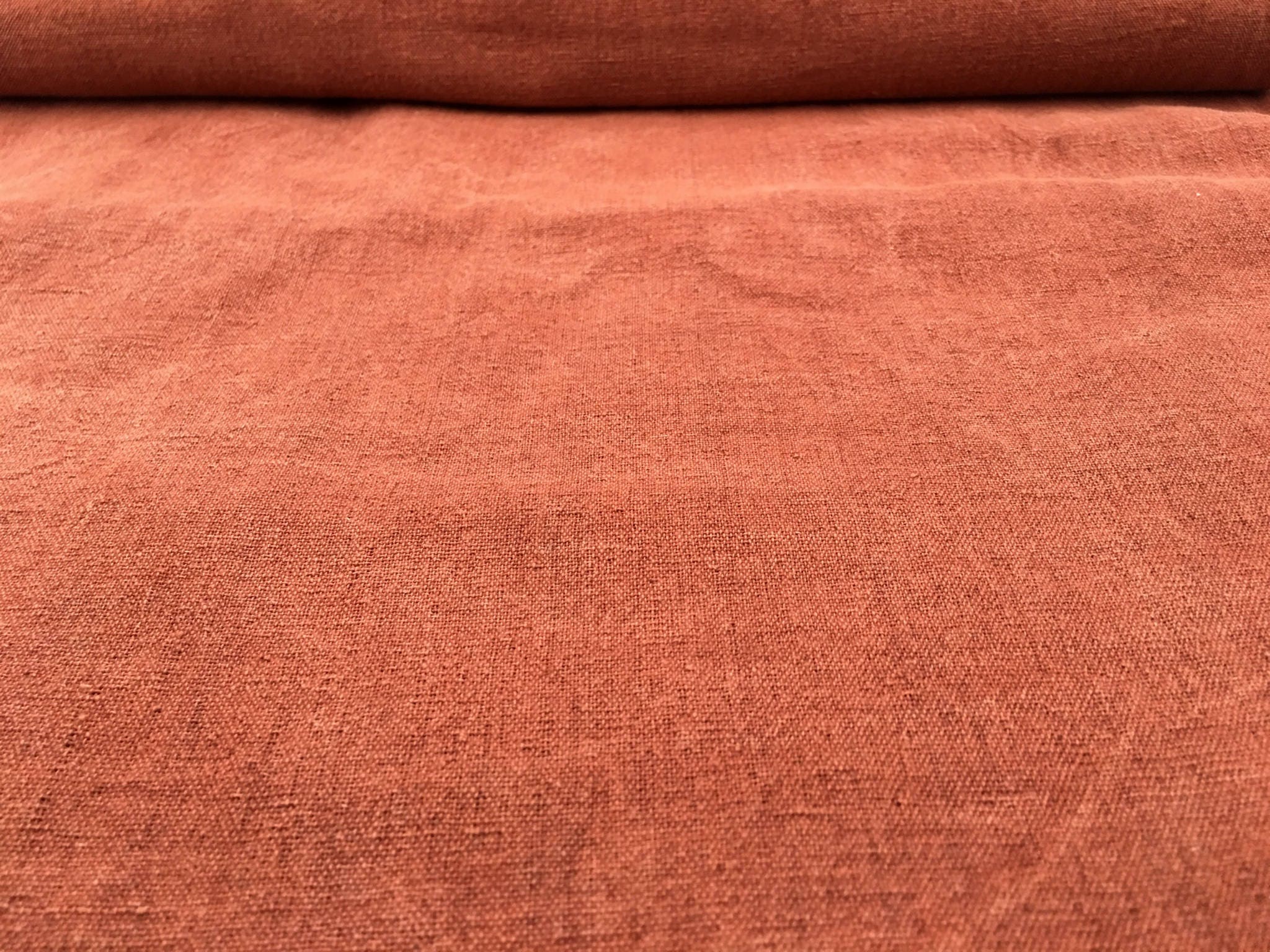 Natural Plant Dyes Brick Red Cotton Fabric Tie Dyed Solid - Etsy