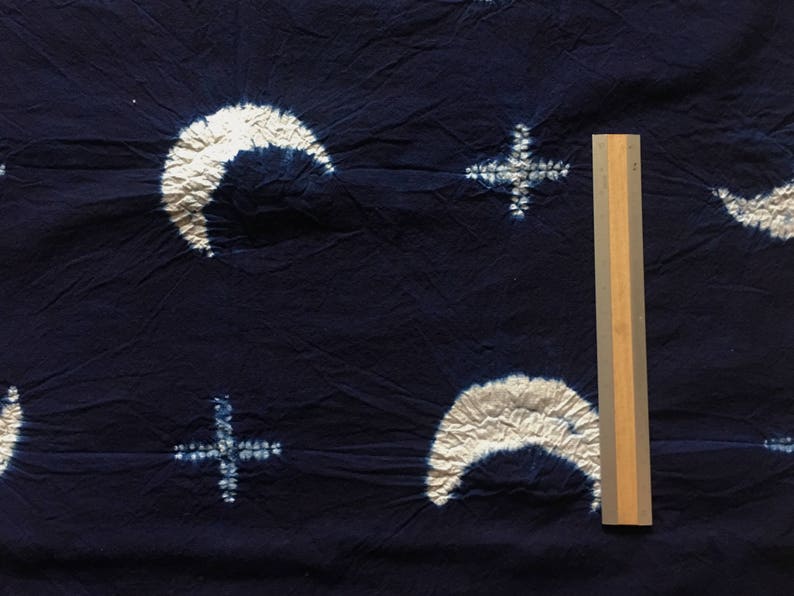 Moon Indigo Blue Cross Cotton Fabric Tie Dyed Blue Cloth | Etsy