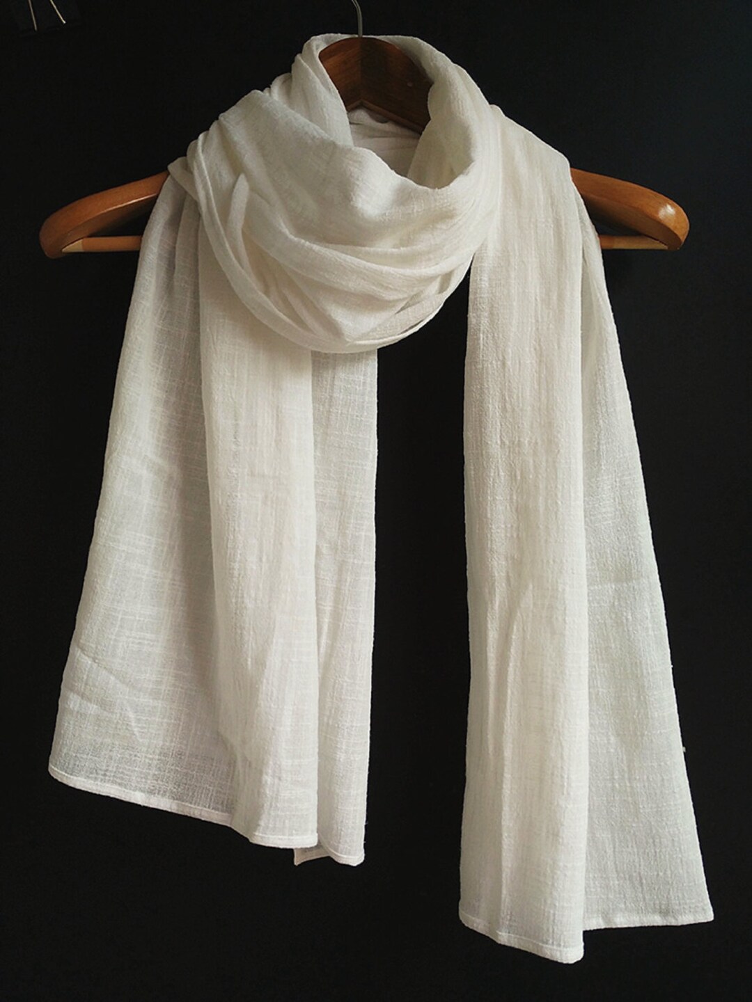White Unisex Cotton Scarf Supply for Indigo Dyed - Soft Cotton Winter ...