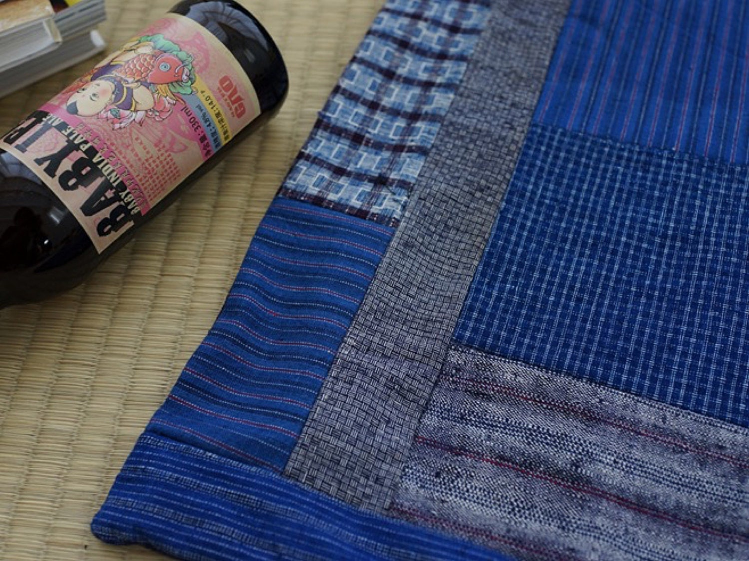 Vintage Indigo Patchwork Pillow Covers - Blue Old Coarse Cloth Pillow ...