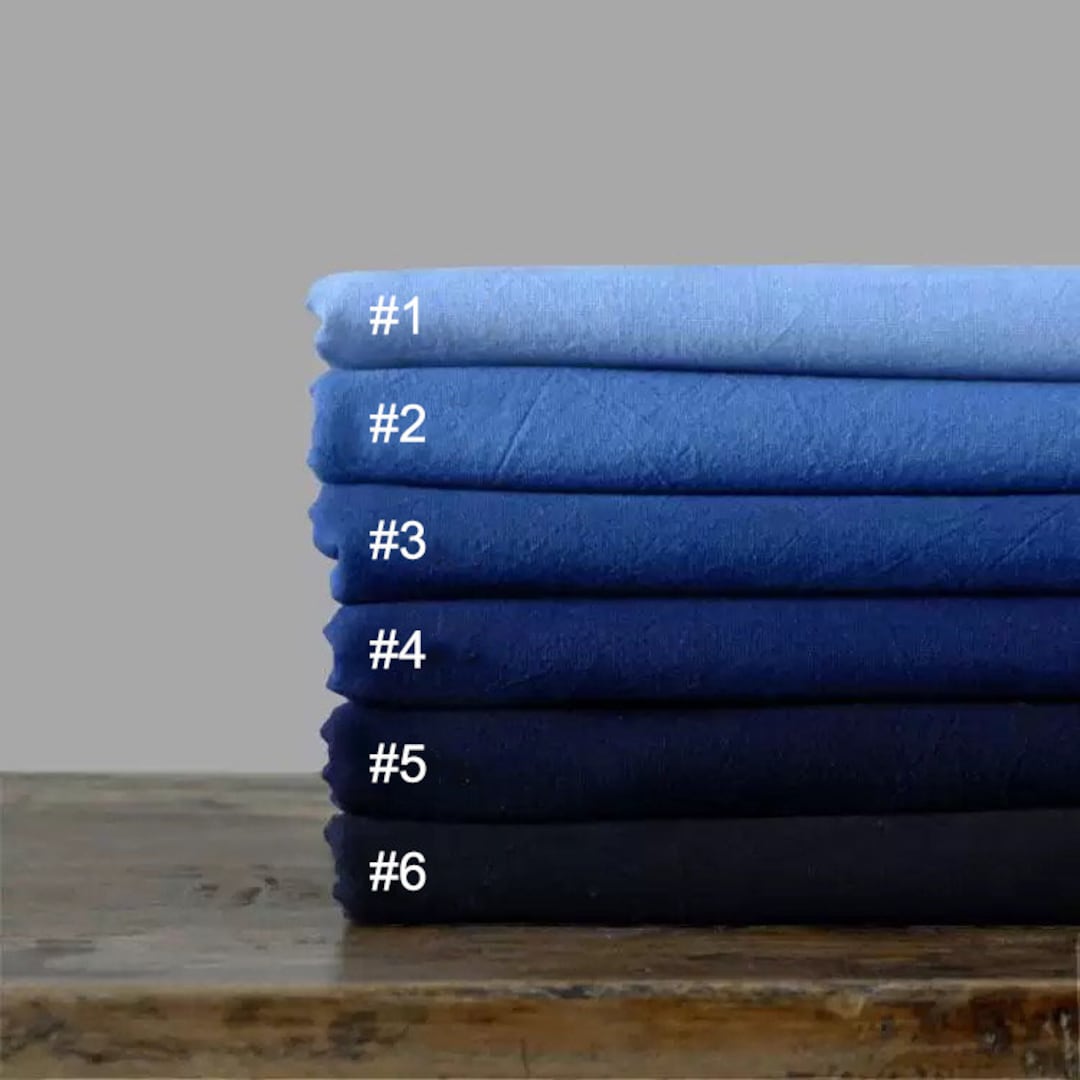 Shibori/cotton Fabric/indigo/six Color/blue/gradient/table/clothing ...