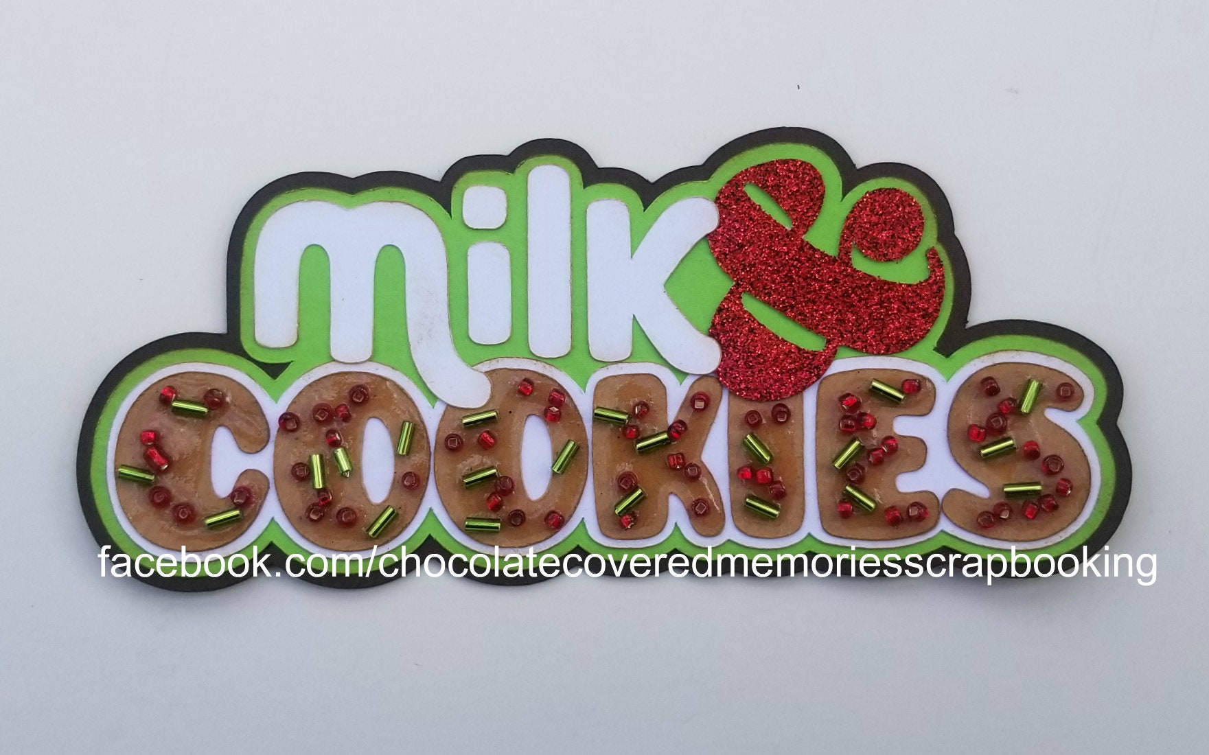 Premade Paper CHRISTMAS MILK & COOKIES Premade Scrapbook Pages Paper ...