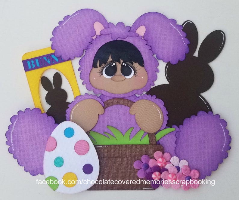 Hoppy Easter Premade Paper Piecing Scrapbook Scrapbooking Die Cut Etsy