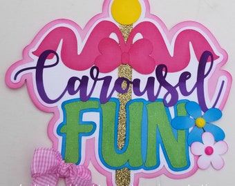 Carousel Scrapbook Paper | Etsy