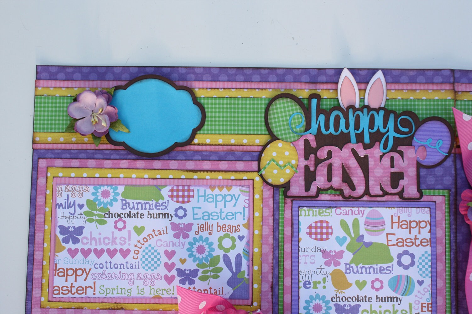 HAPPY EASTER 2 Premade Scrapbook Pages Layout 12x12 Paper Piecing ...