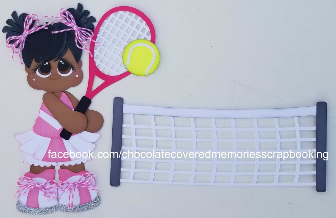 Tennis Girl Premade Paper Piecings Scrapbook Scrapbooking Die Cut ...
