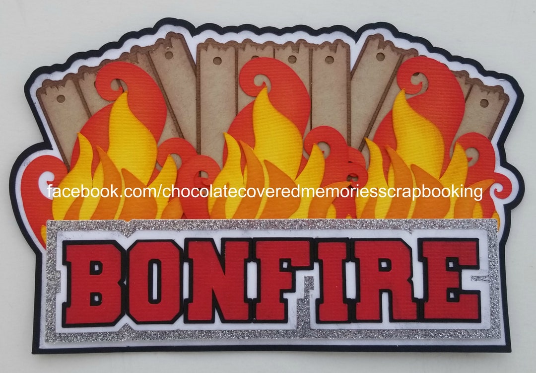 Bonfire Title Premade Paper Piecing Scrapbook Scrapbooking Die Cut - Etsy