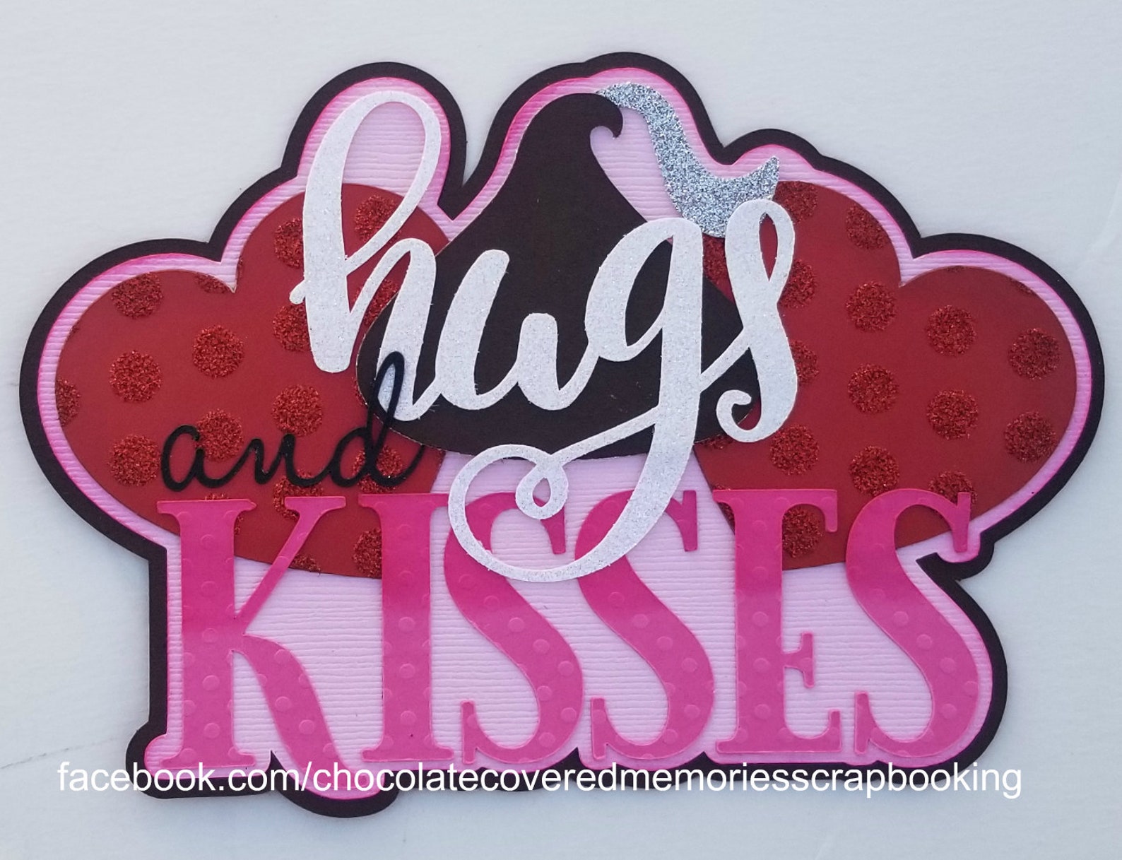 Hugs and Kisses Valentine's Day Title Premade 12x12 Paper Piecing for ...