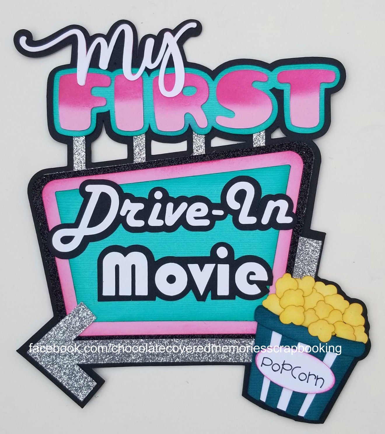 My First Drive-in Movie Title Premade Pre-made Paper Piecing - Etsy