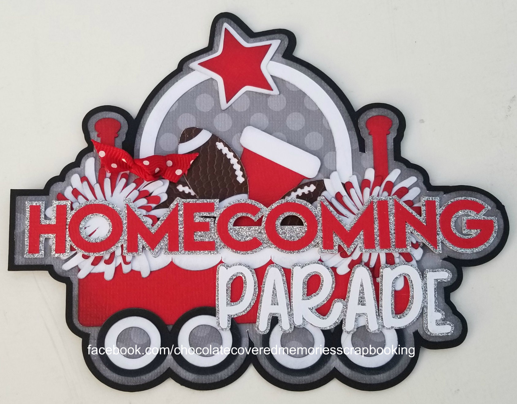 Homecoming Parade Title Premade Paper Piecing for 12x12 Scrapbook Page ...