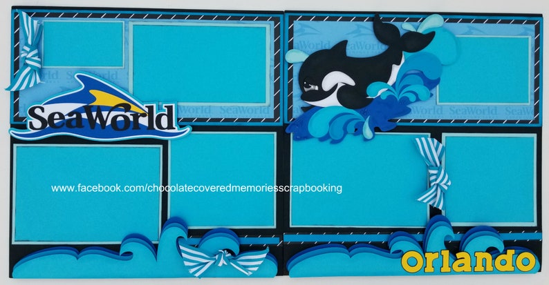 Sea World Premade 12x12 Paper Piecing Scrapbook Layout Scrapbooking Die ...