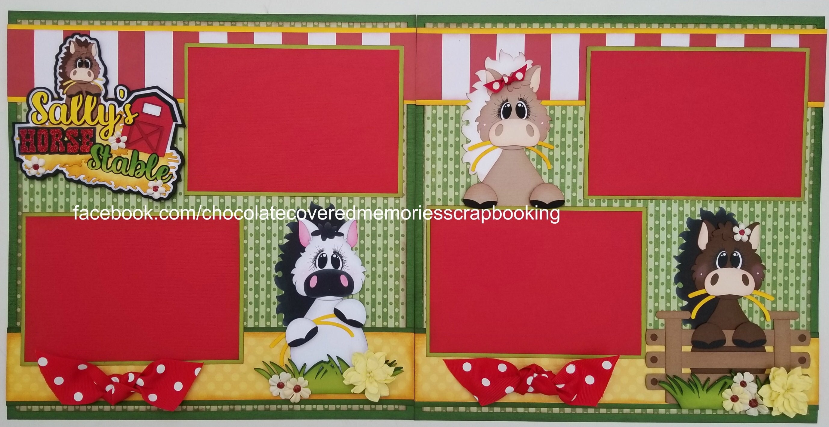 Sally's Horse Stable Customizable Layout 12x12 Premade - Etsy