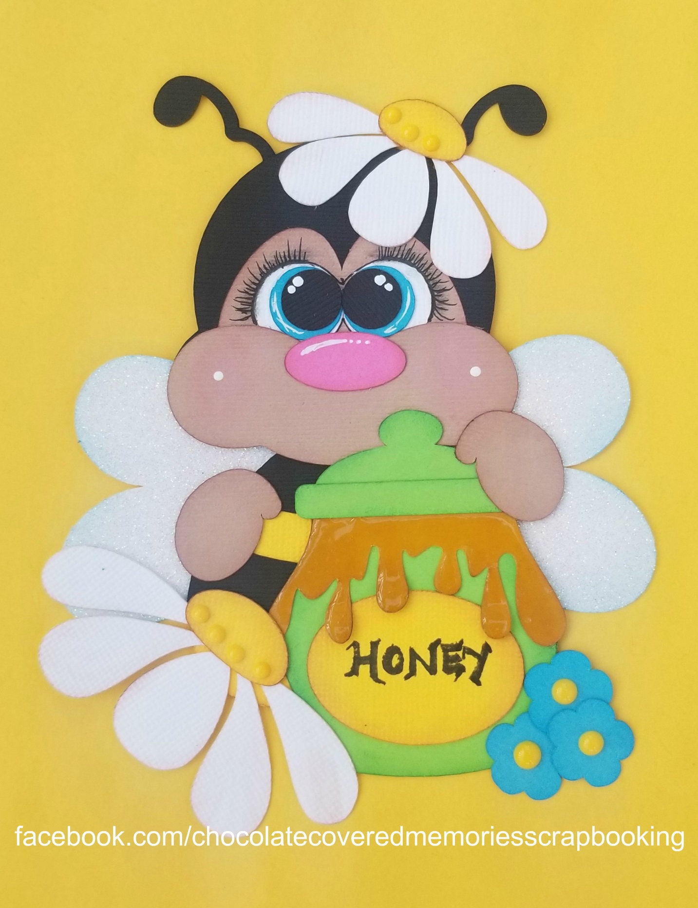 Daisy Honey Bee Premade Paper Piecing Scrapbook Scrapbooking Die Cut ...