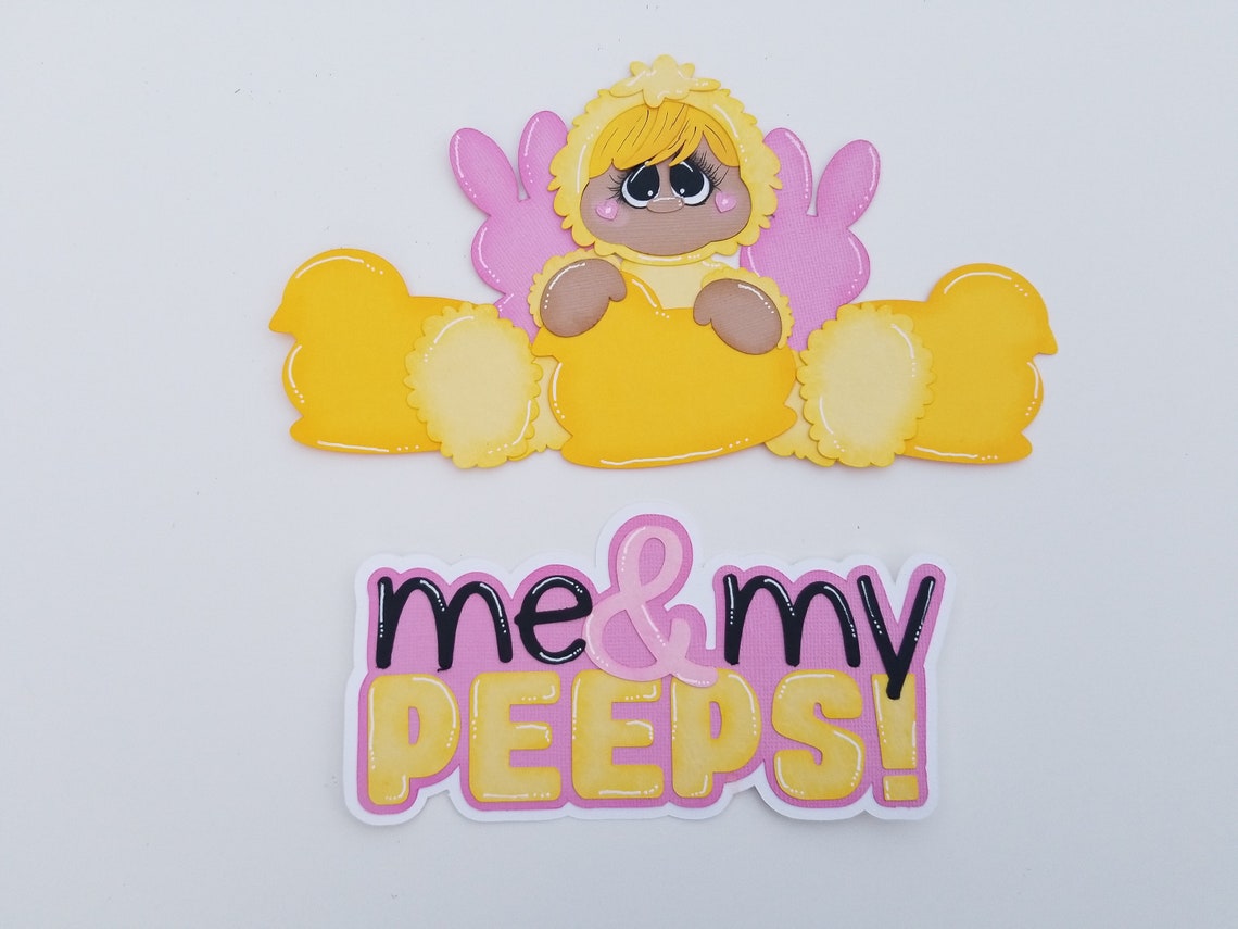 Me & My Peeps Easter Title and Premade Paper Piecing Scrapbook ...