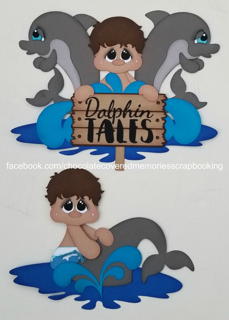 Dolphin Tales Boy Set Paper Piecing Scrapbook Scrapbooking Die Cut Cuts ...