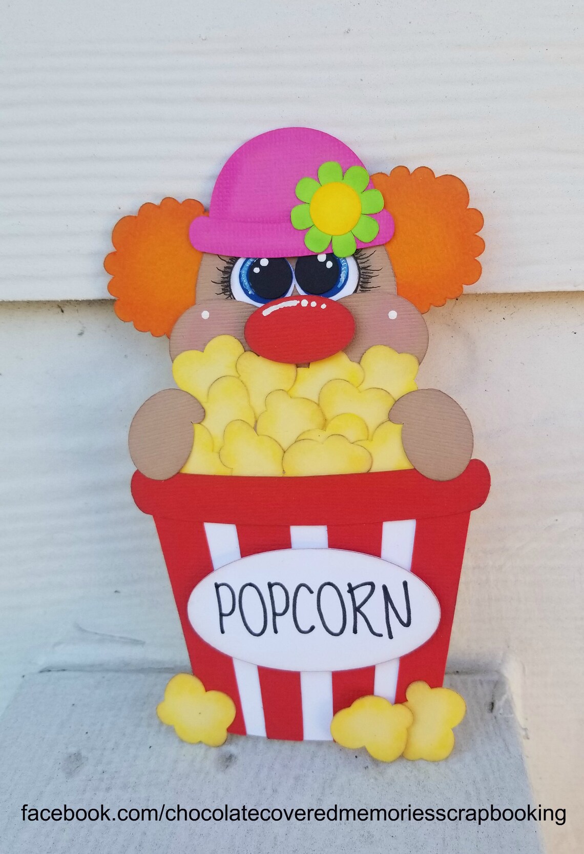 Clown Circus Popcorn Premade Paper Piecing Scrapbook Scrapbooking Die ...
