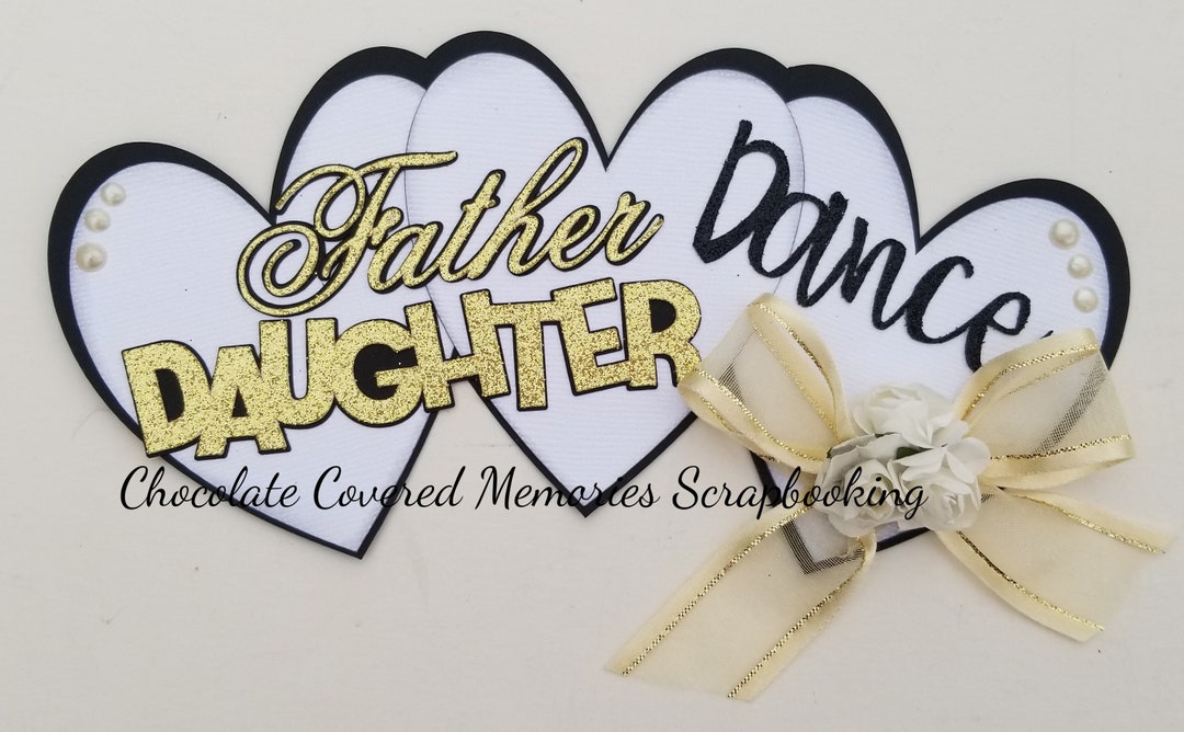 Father Daughter Dance Wedding Title Black Gold White Premade 12x12 ...