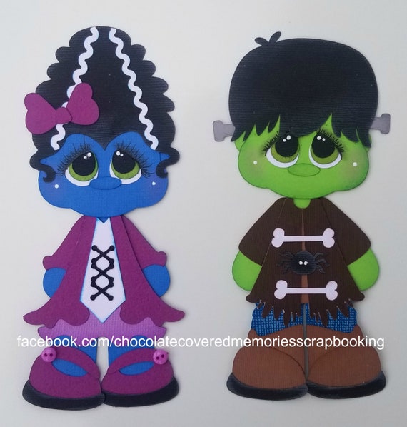 Frankenstein Kids Paper Piecing Scrapbook Scrapbooking Die Cut - Etsy