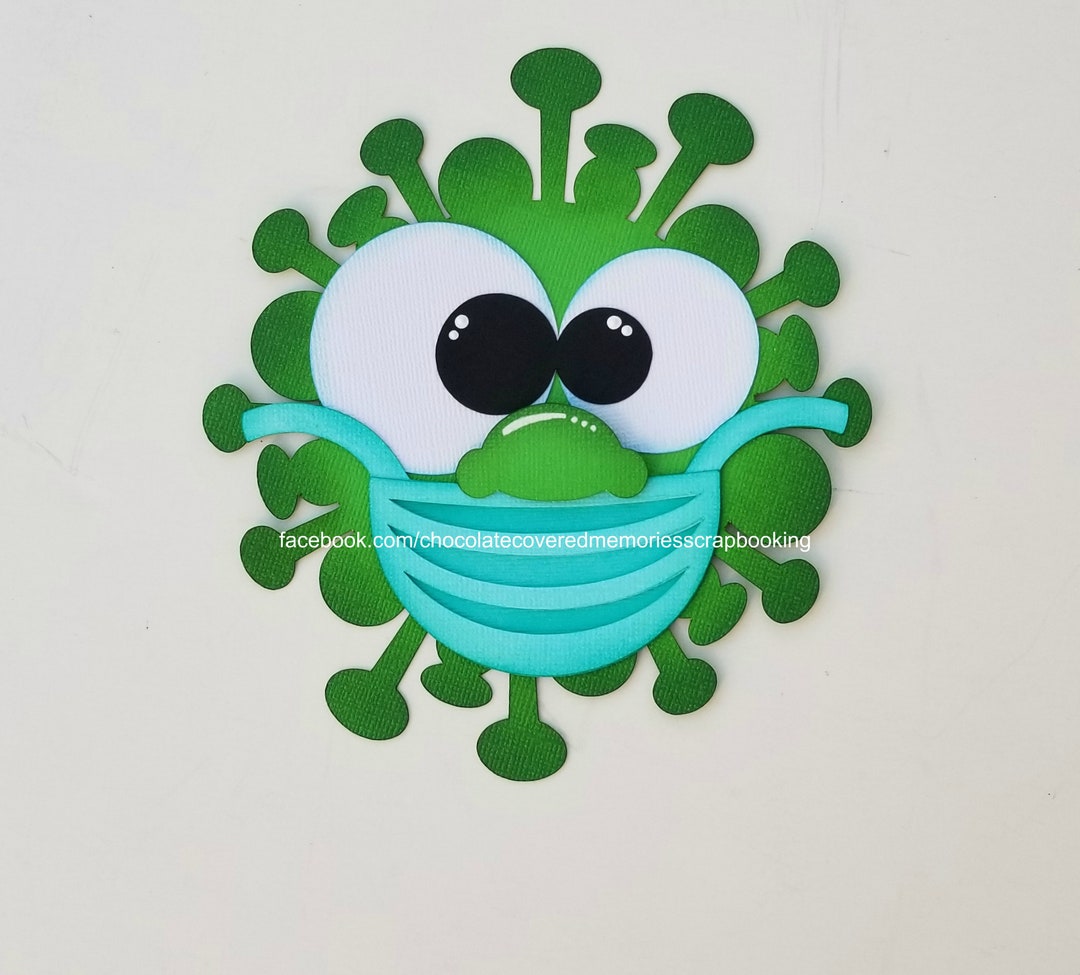 Germ Mask Premade Paper Piecing Scrapbook Scrapbooking Die Cut - Etsy