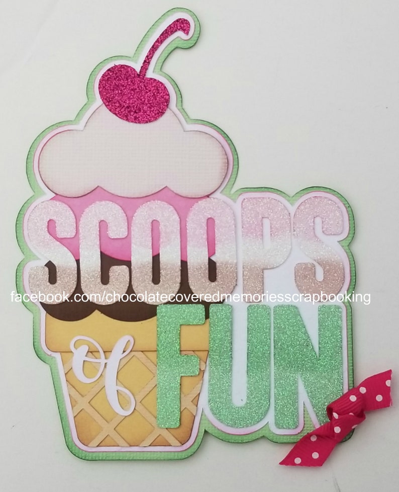 Scoops of Fun Title Ice Cream Premade 12x12 Paper Piecing for - Etsy