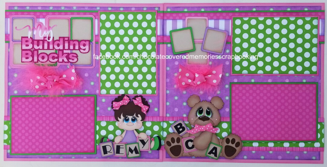 My Building Blocks Layout Premade Scrapbook Page Paper Piecing for ...