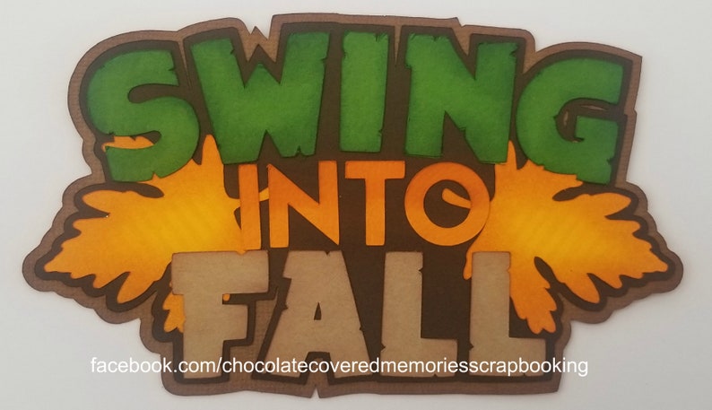 Swing Into Fall Title Premade Paper Piecing for Scrapbook Page 12x12 ...