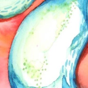 Watercolor Blue and Green Snake Digital Download Wall Art – Instant ...