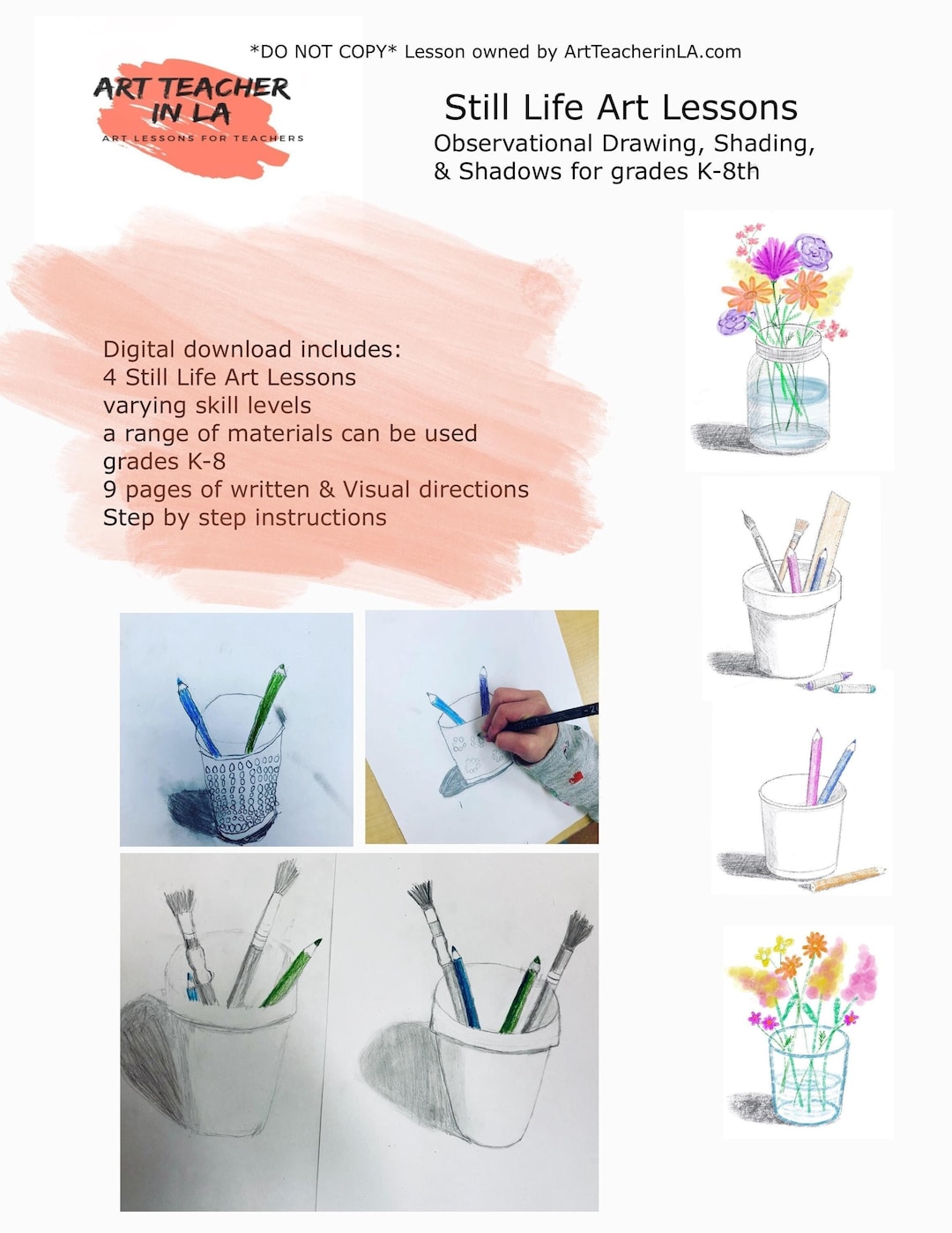 STILL LIFE Art Lesson by Art Teacher in LA- Art Lesson Plans ...