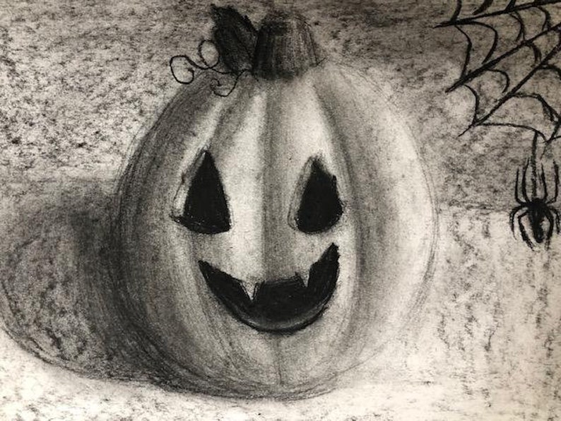 Jack O Lantern Pumpkin Halloween Art Lesson by Art Teacher in LA- Art ...