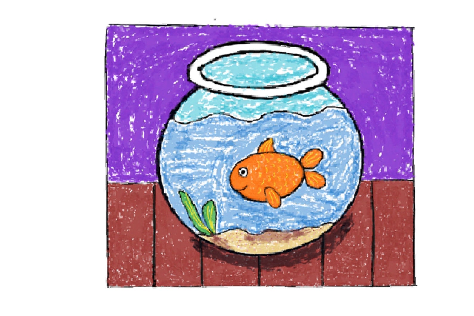 FISH BOWL Art Lesson Grade K-3 by Art Teacher in LA- Art Lesson Plans ...