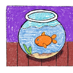 FISH BOWL Art Lesson Grade K-3 by Art Teacher in LA- Art Lesson Plans ...