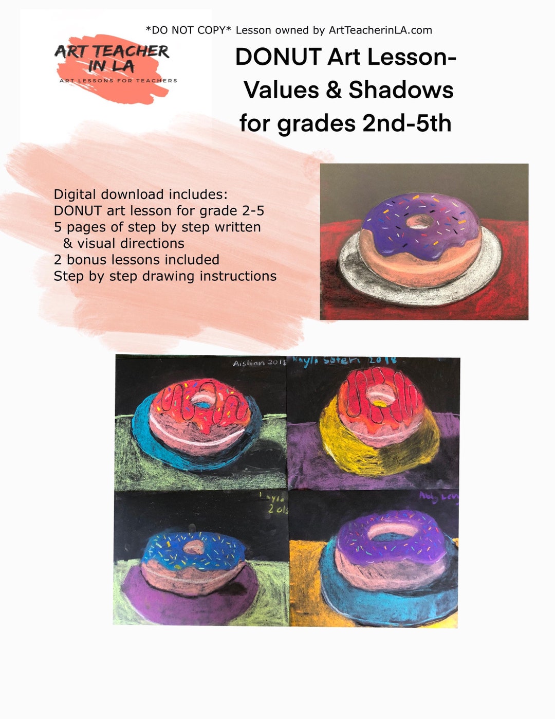 DONUTS Art Lesson- Values & Shadows With Bonus Lessons by Art Teacher ...
