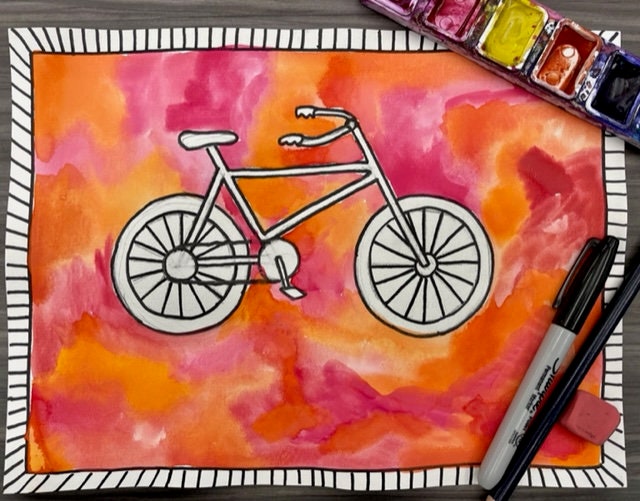 BICYCLE- STEAM Art Grade 5-8 Art Lesson by Art Teacher in LA- Art ...