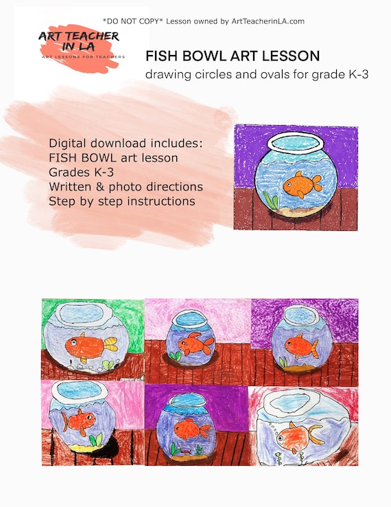 FISH BOWL Art Lesson Grade K-3 by Art Teacher in LA Art | Etsy