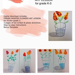 PAINTED FLOWERS Art Lesson by Art Teacher in LA Art Lesson - Etsy