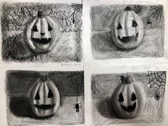 Jack O Lantern Pumpkin Halloween Art Lesson by Art Teacher in LA- Art ...