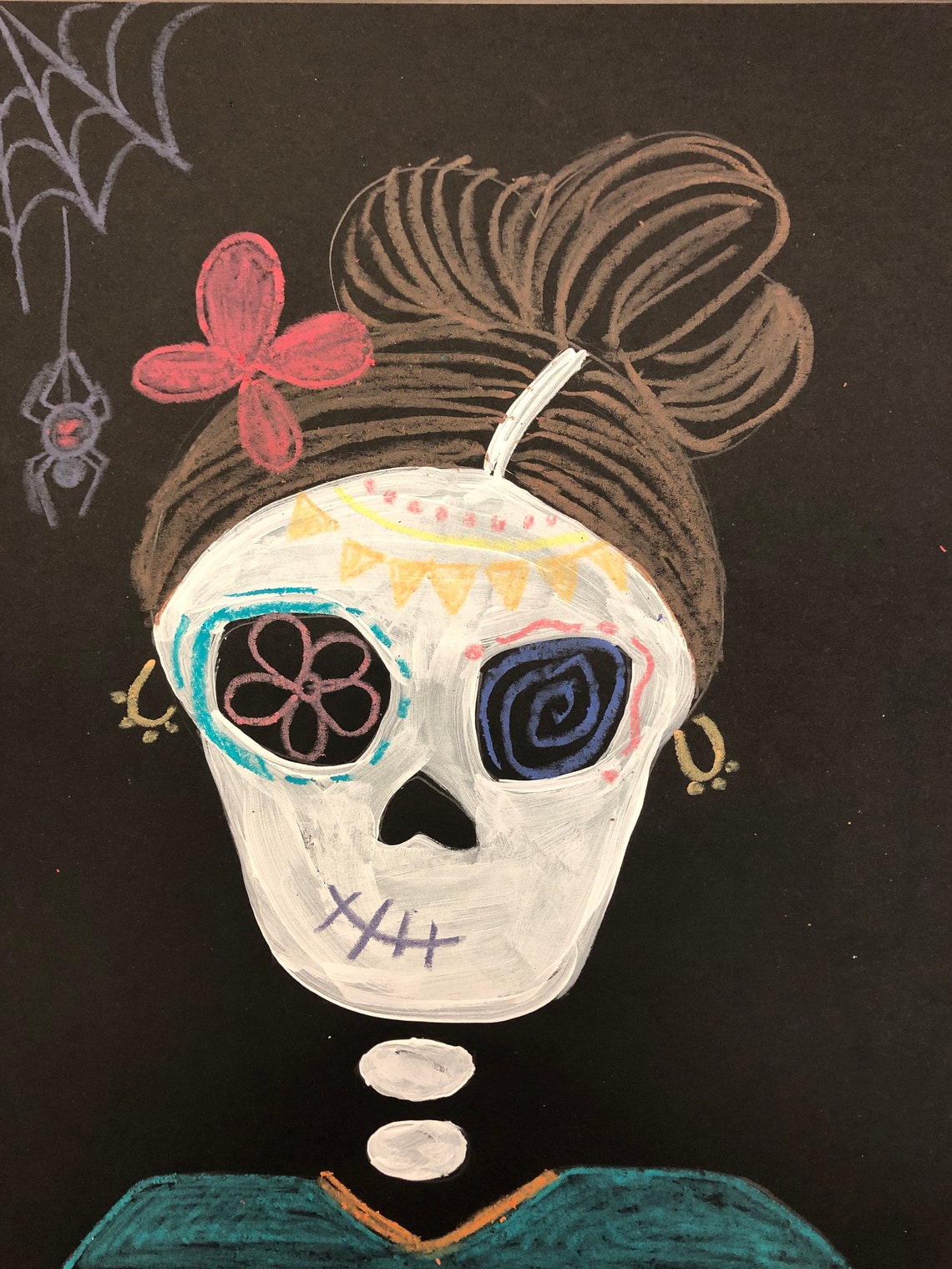 Painted Skeletons Art Lesson- With Bonus Dia De Los Muertos Lesson by ...