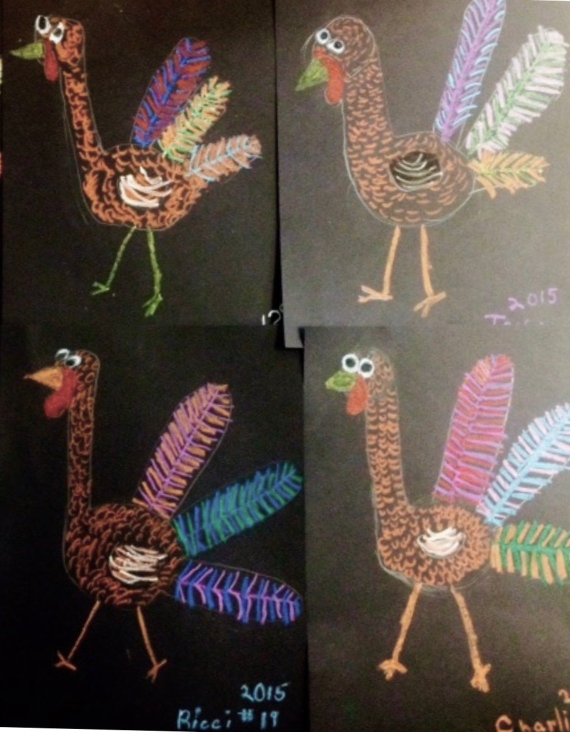 TEXTURE TURKEYS Fall Art Lesson by Art Teacher in LA- Art Lesson Plans ...