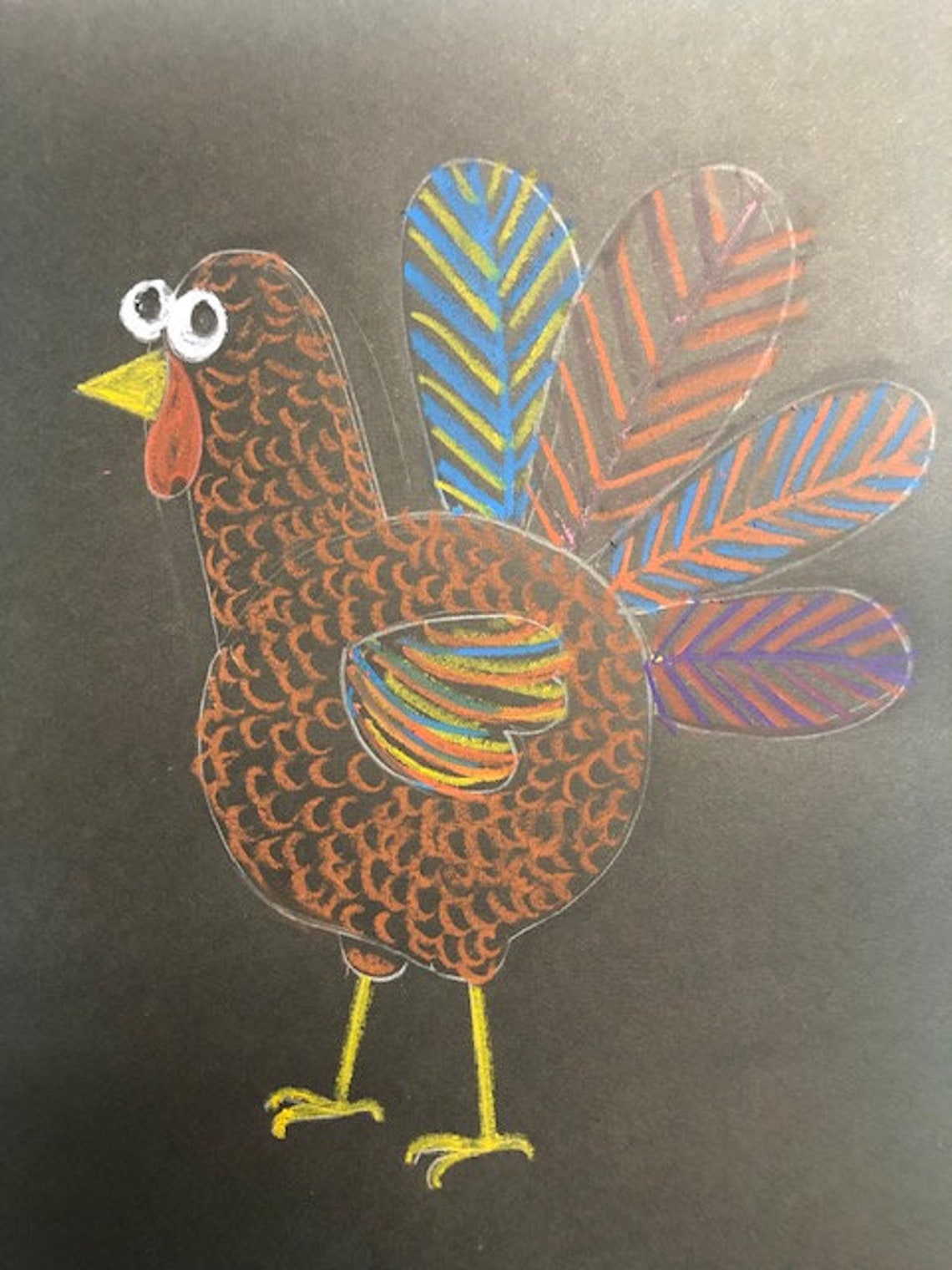 TEXTURE TURKEYS Fall Art Lesson by Art Teacher in LA Art | Etsy