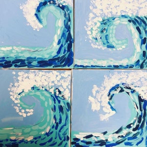 OCEAN WAVE Painting Art Lesson by Art Teacher in LA- Art Lesson Plans ...