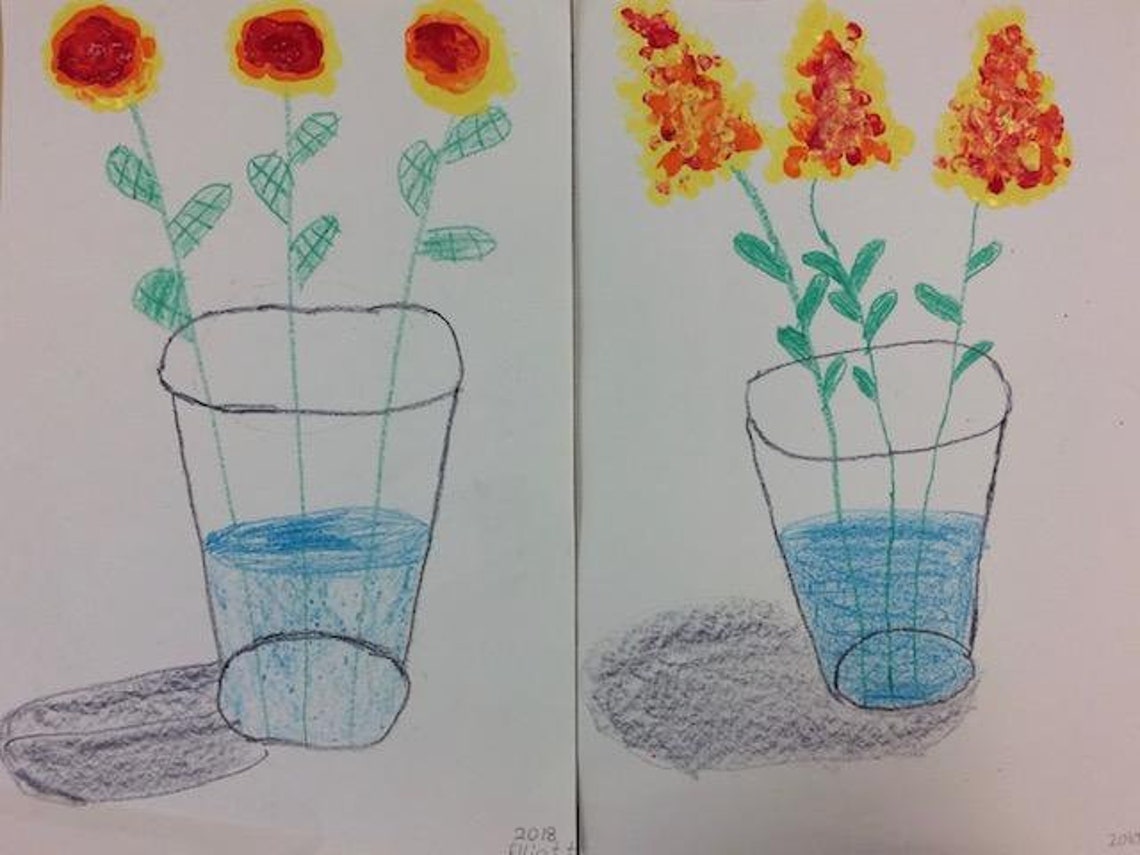 PAINTED FLOWERS Art Lesson by Art Teacher in LA Art Lesson - Etsy