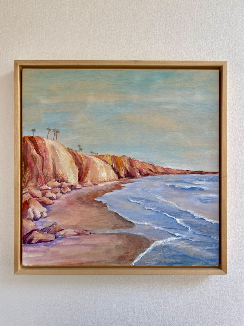 So Cal Seascape Painting Original Acrylic Painting on 12x12 - Etsy