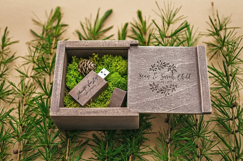 USB box wedding usb flash drive wooden usb personalized usb | Etsy