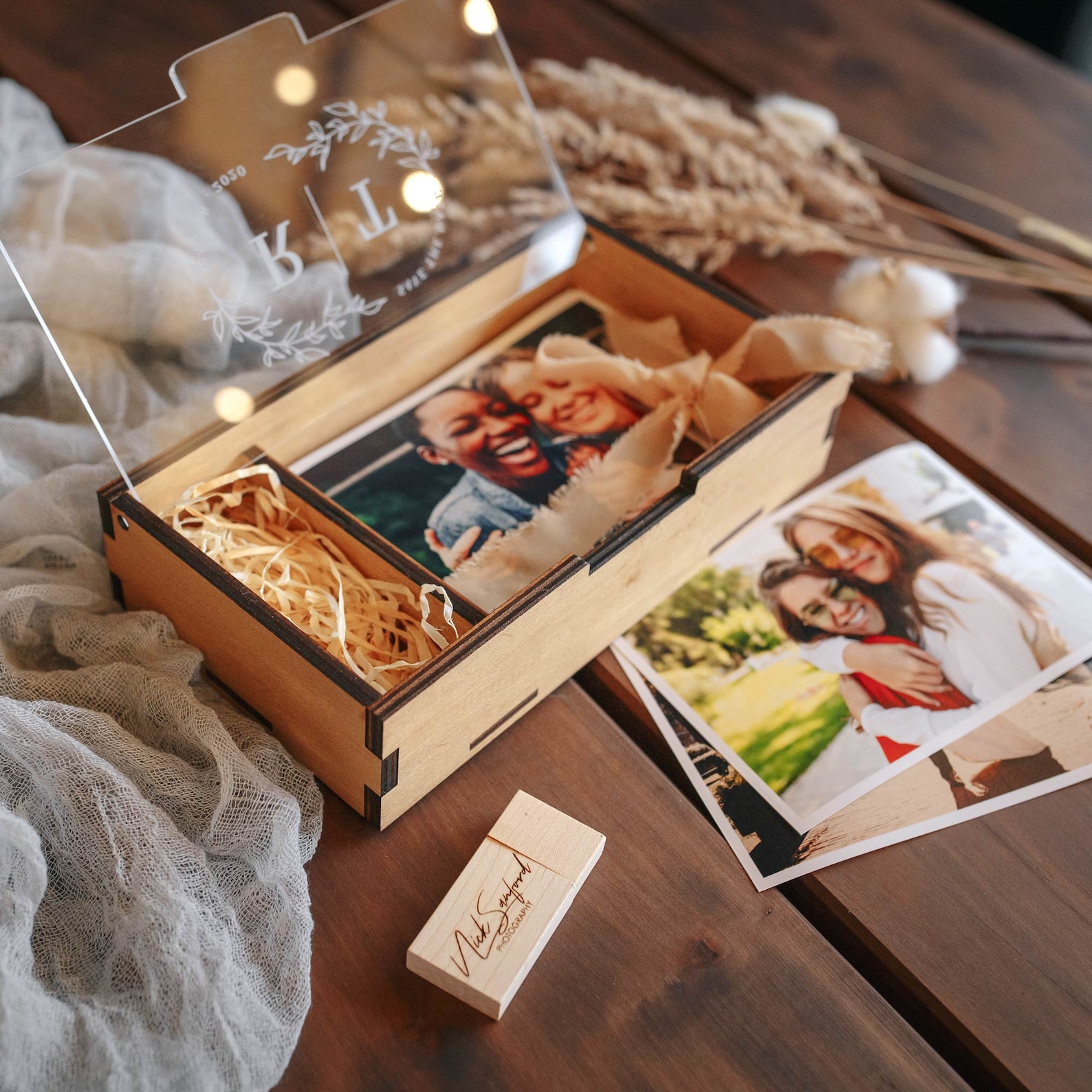 20-pack Wooden Photo Box for 4x6 Photo and USB Flash Drive - Etsy