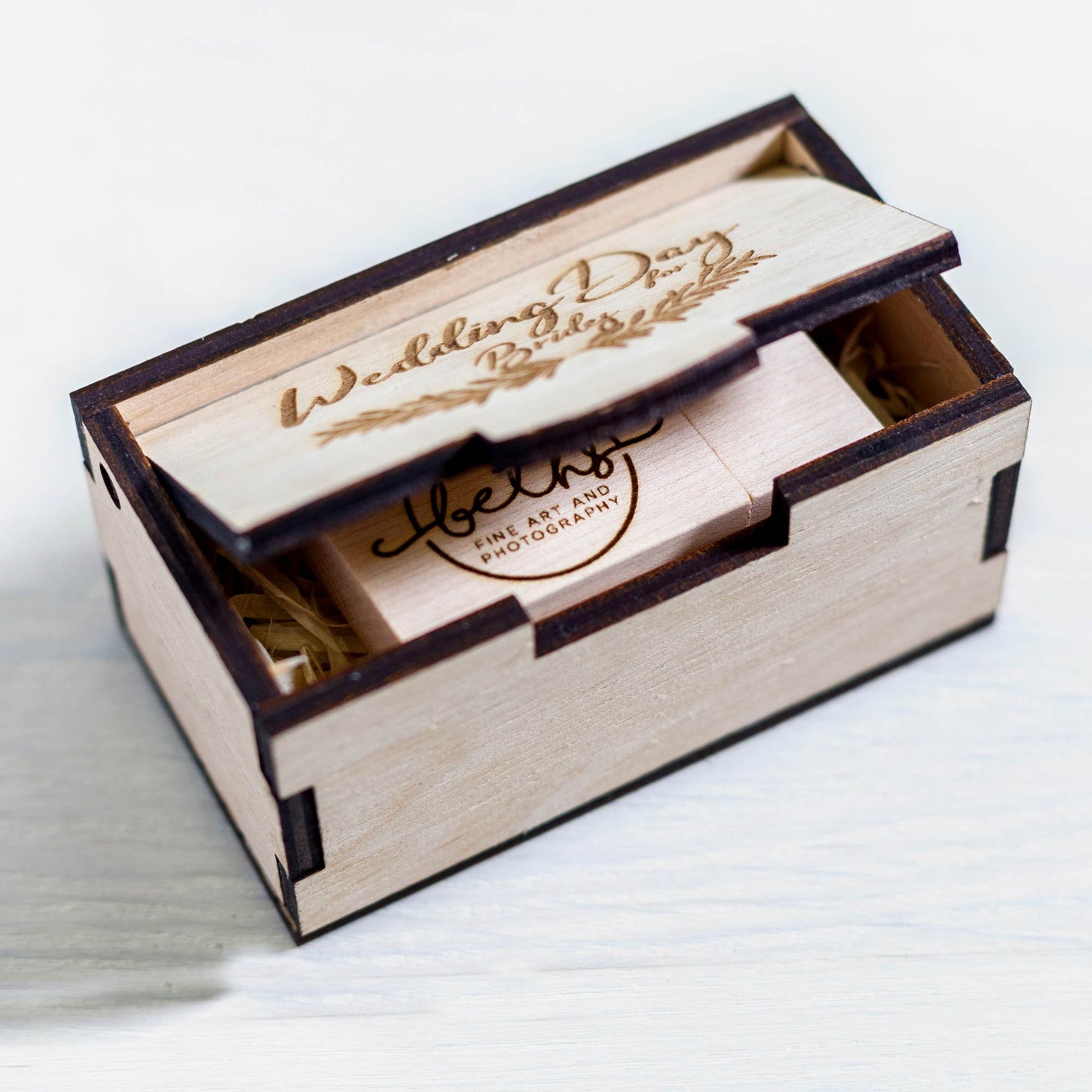 USB Flash Drive Box Wedding USB Drive option Wood USB Stick - Etsy