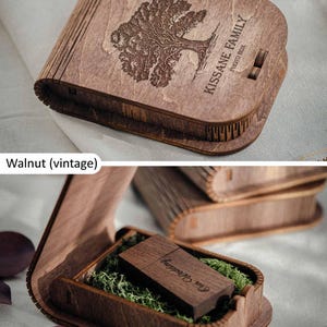 Personalized Wooden USB Box With Engraved Flash Drive – Wedding USB ...