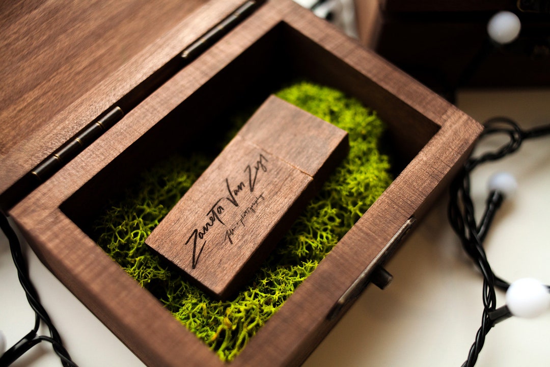 Wooden Usb Box for Wood USB Flash Drive, Wedding USB Box, Memory Box ...