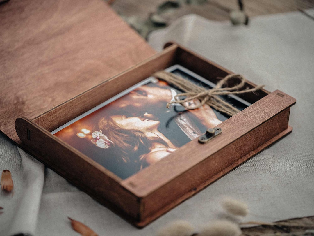 4x6 Wooden Photo Box for Prints — Personalized Engraving, Wedding ...