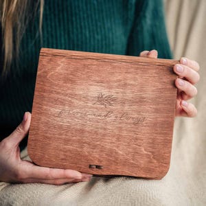 Personalized Wooden Photo Box for 4x6 Photos – Rustic Keepsake Wedding ...